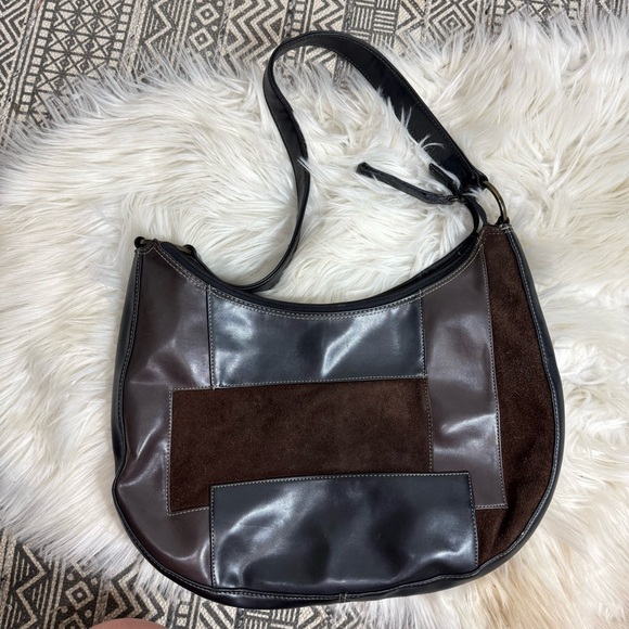 Nine West | Bags | Vintage Y2k Brown Leather Patchwork Bag 9s Purse ...